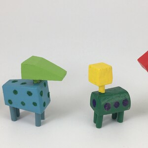 Colorful Nativity Set Abstract Modern Nativity Handmade - Etsy