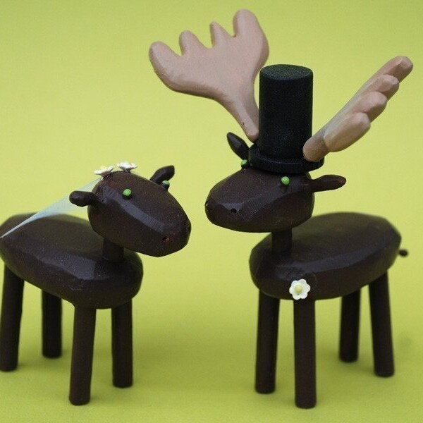 Moose Cake Toppers - Etsy