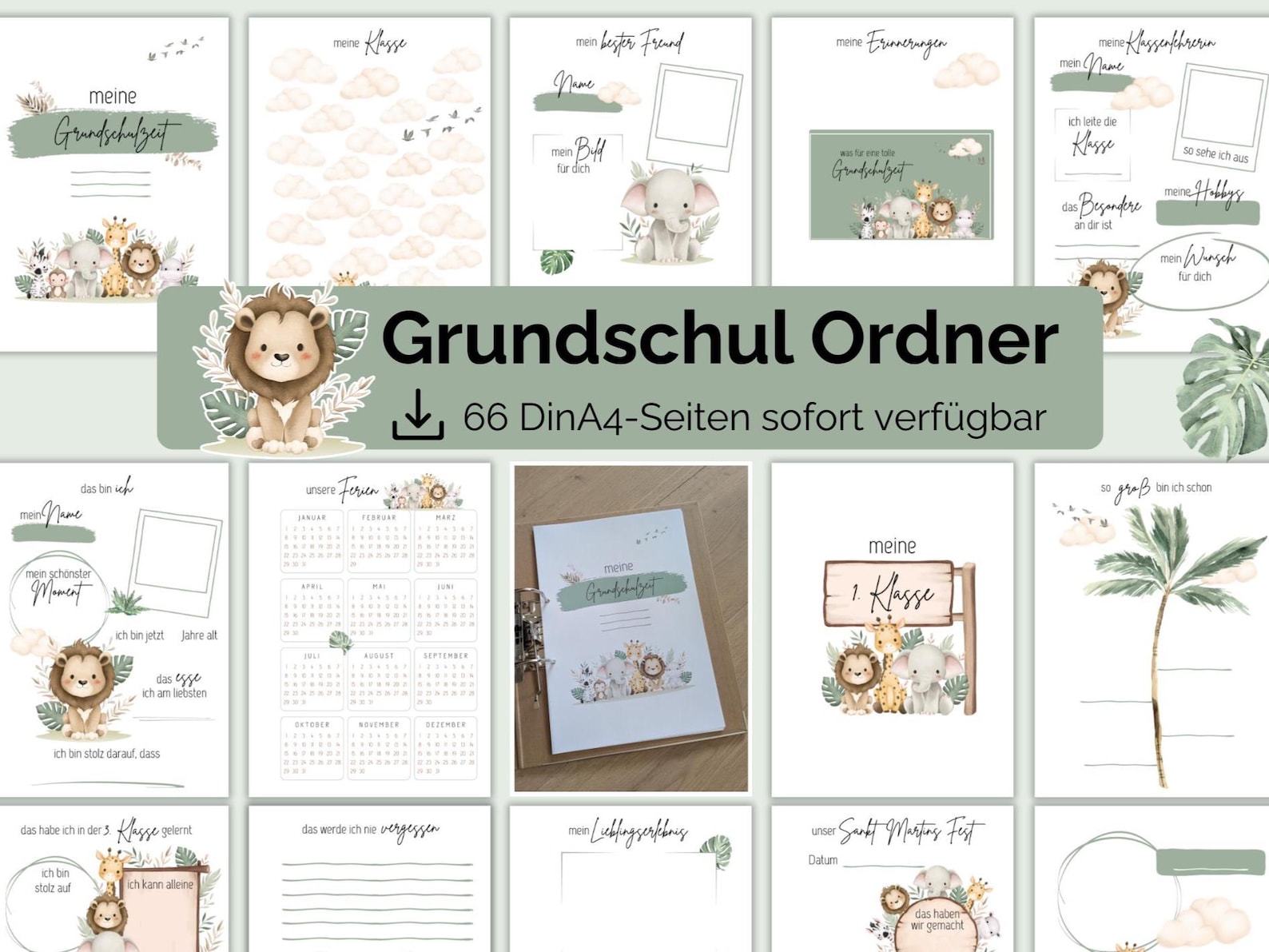 Primary School Portfolio Folder for Printing, A4 School Templates to ...