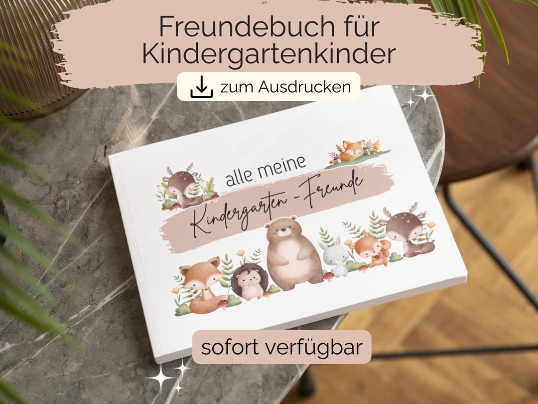 Kindergarten Friends Book to Print Out Farewell Gift Kindergarten Child ...