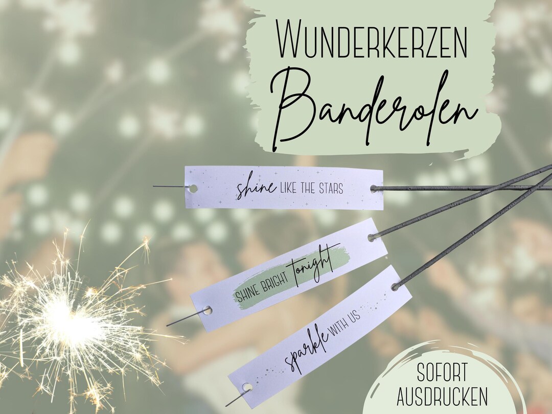 Wedding Banderoles Sparklers Printable DIY Decoration for the Wedding ...