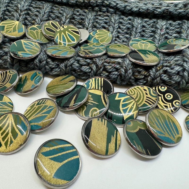 Large Floral Buttons - Etsy