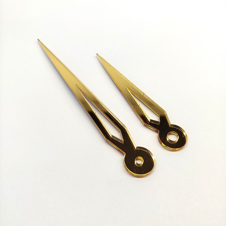 Mirrored/colored Acrylic Hands for Wall Clocks DIY With Second Hand Pin ...