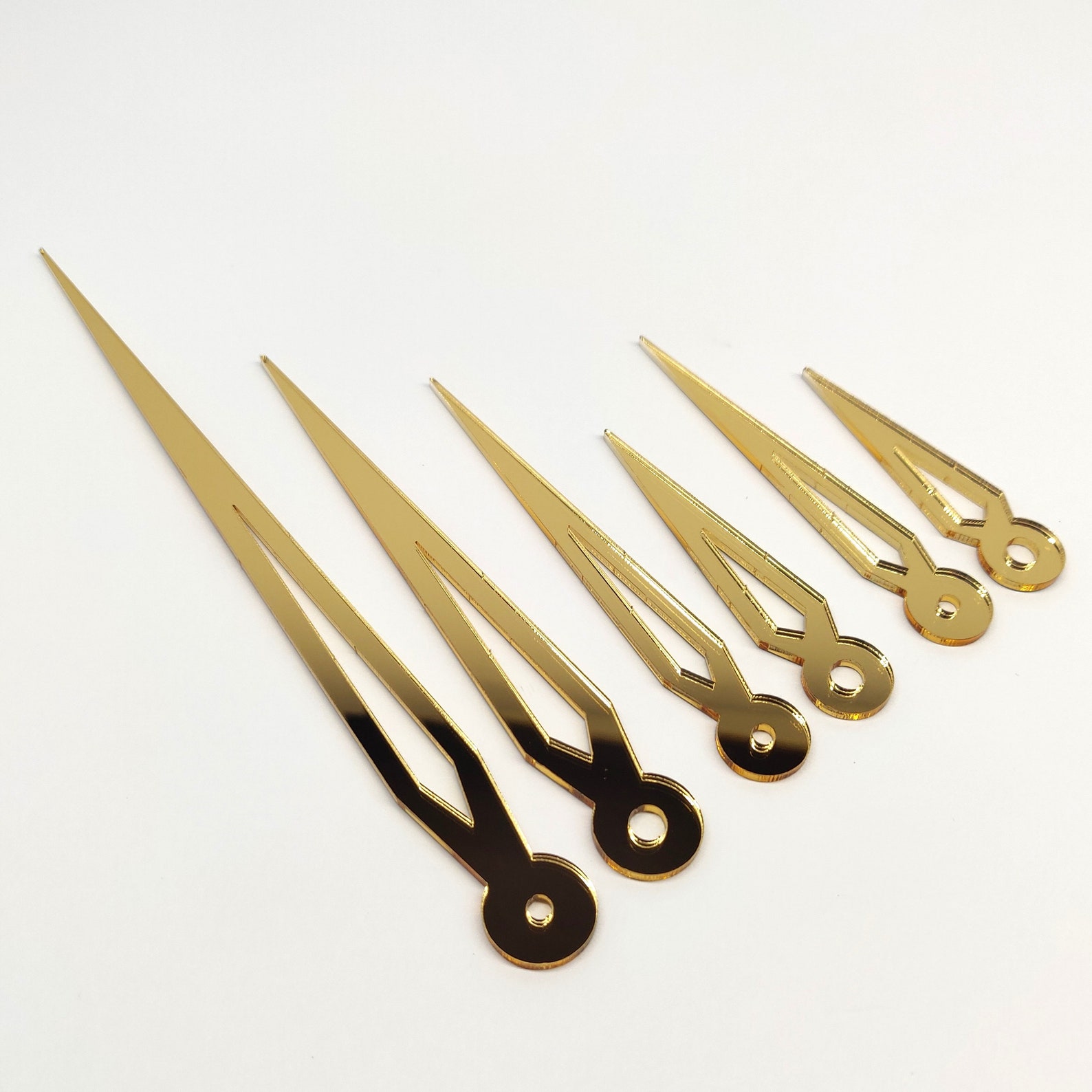 Mirrored/colored Acrylic Hands for Wall Clocks DIY With Second Hand Pin ...