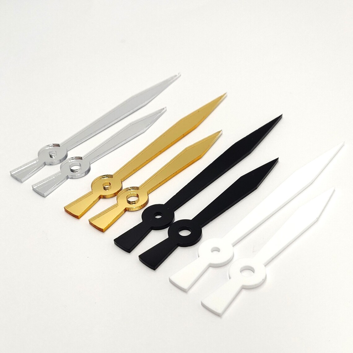 Mirrored/colored Acrylic Hands for Wall Clocks DIY With Second Hand Pin ...