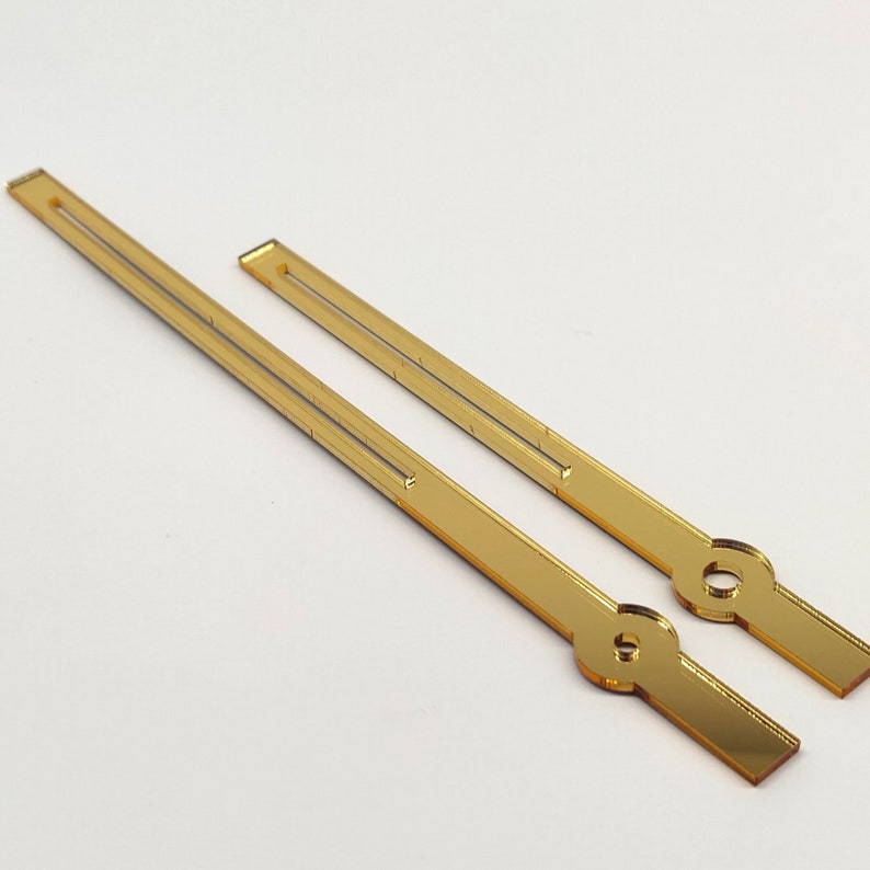 Mirrored/colored Acrylic Hands for Wall Clocks DIY With Second Hand Pin ...