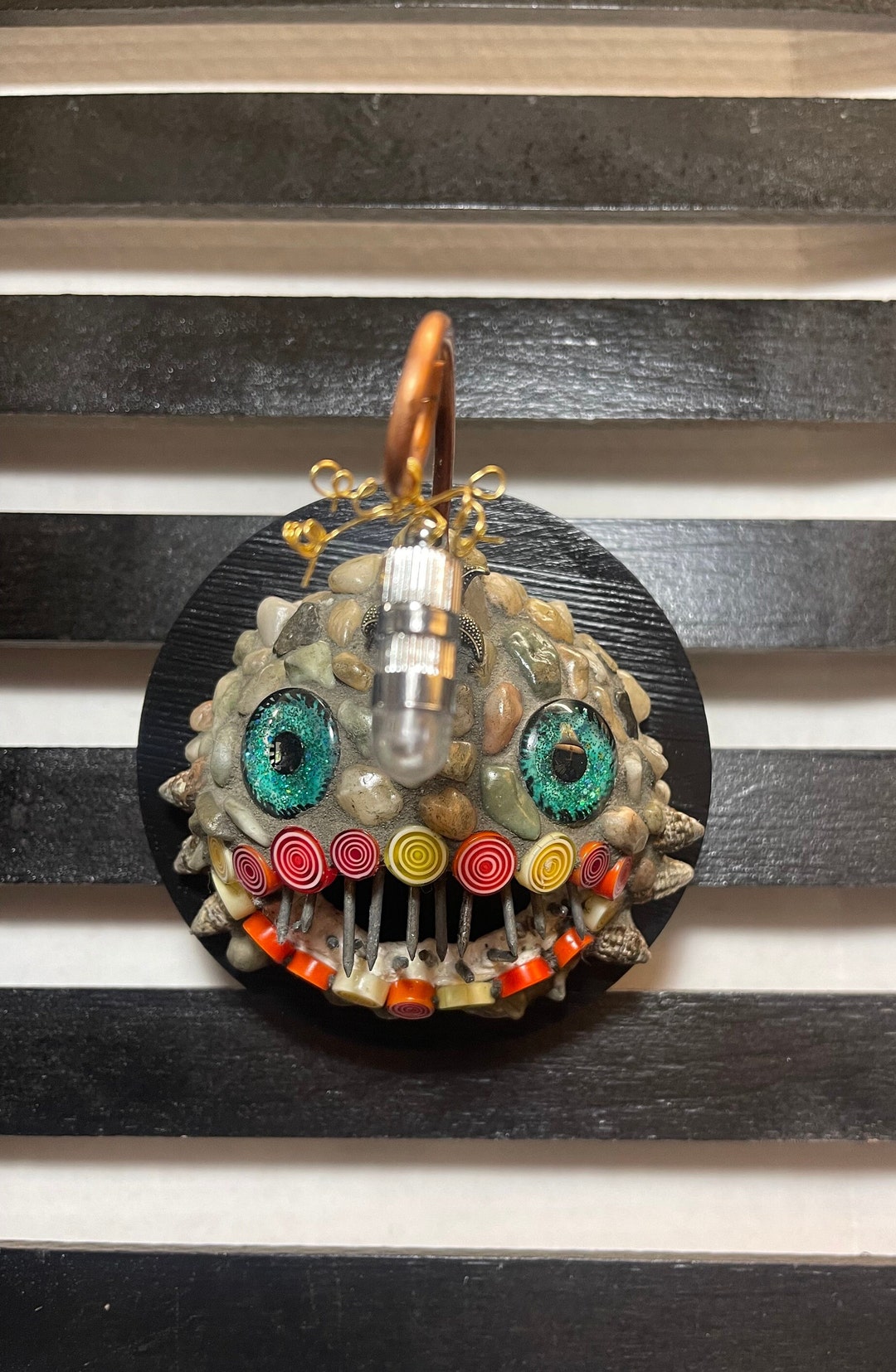 Angler Fish talbert, Deep Sea Fish, Lantern Fish, Mosaic, Sculpture ...