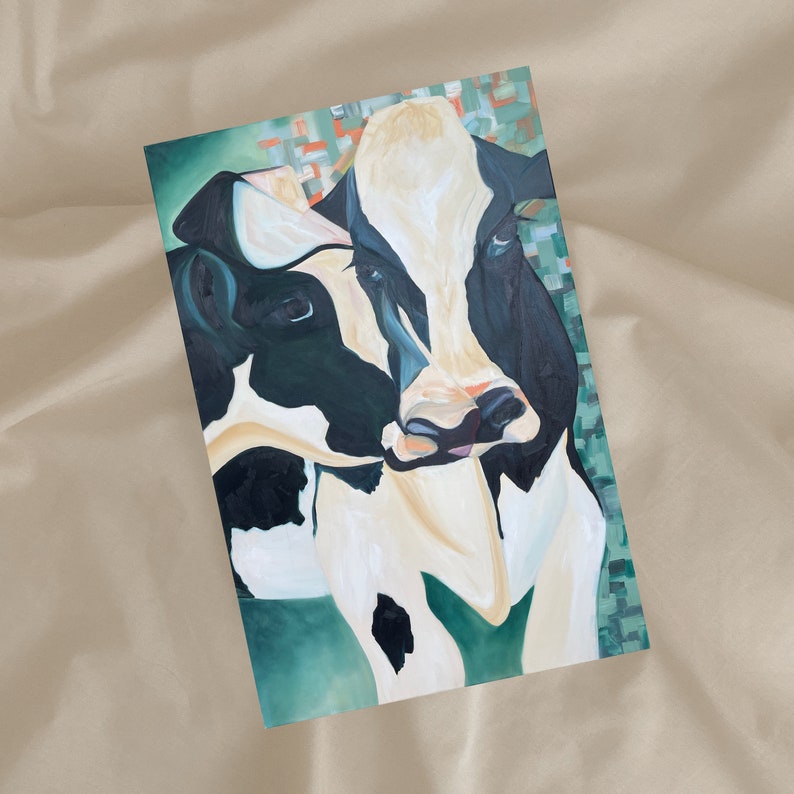 Cubist Dairy Cows, Original Oil Painting by M. Casillas - Etsy