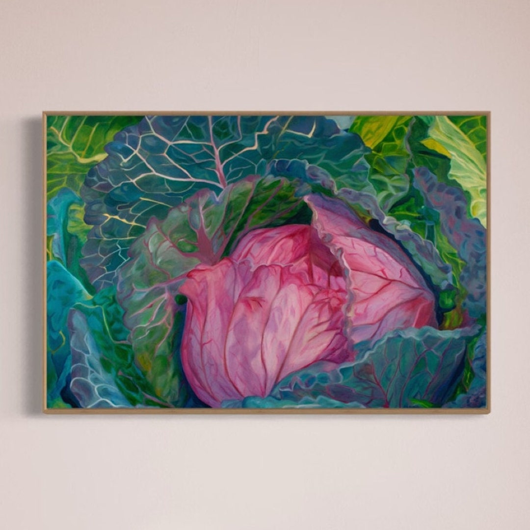 Red Cabbage, Oil Painting by M. Casillas - Etsy