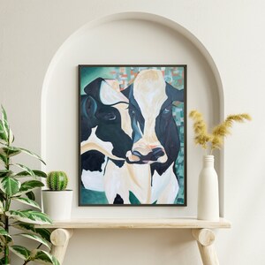 Cubist Dairy Cows, Original Oil Painting by M. Casillas - Etsy