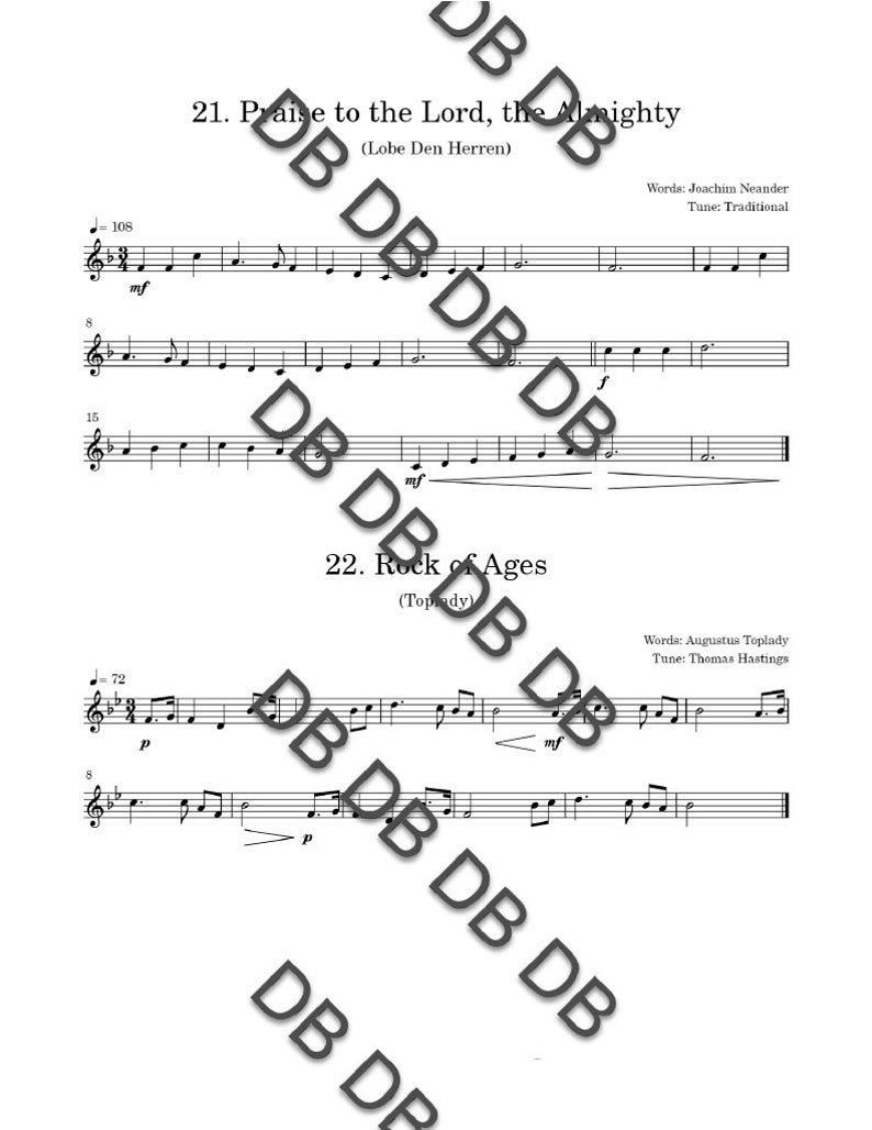 25 Popular Hymns (instrumentals) - Etsy