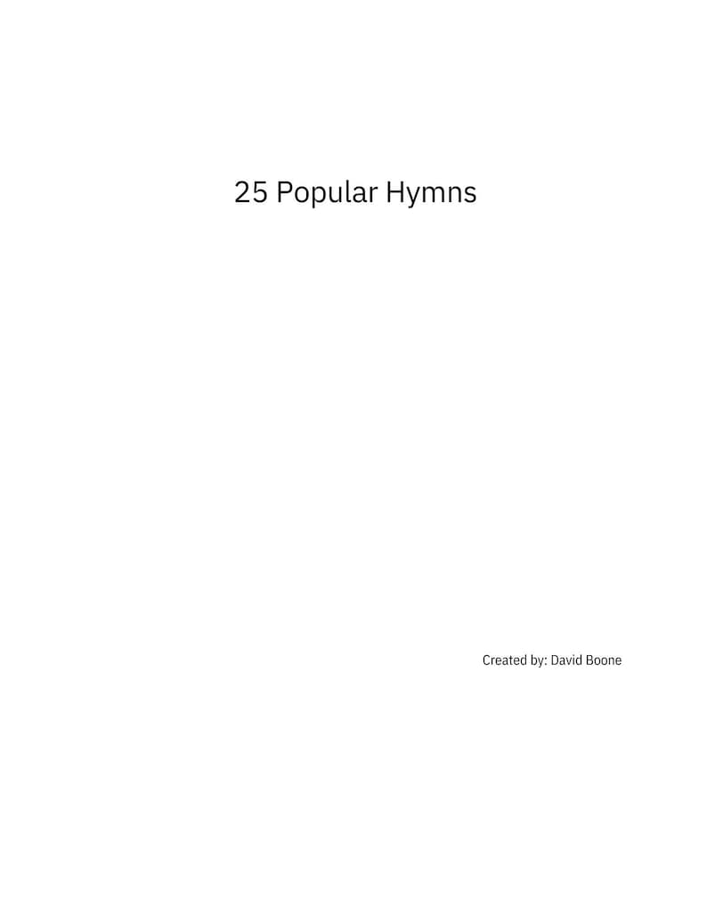 25 Popular Hymns (instrumentals) - Etsy