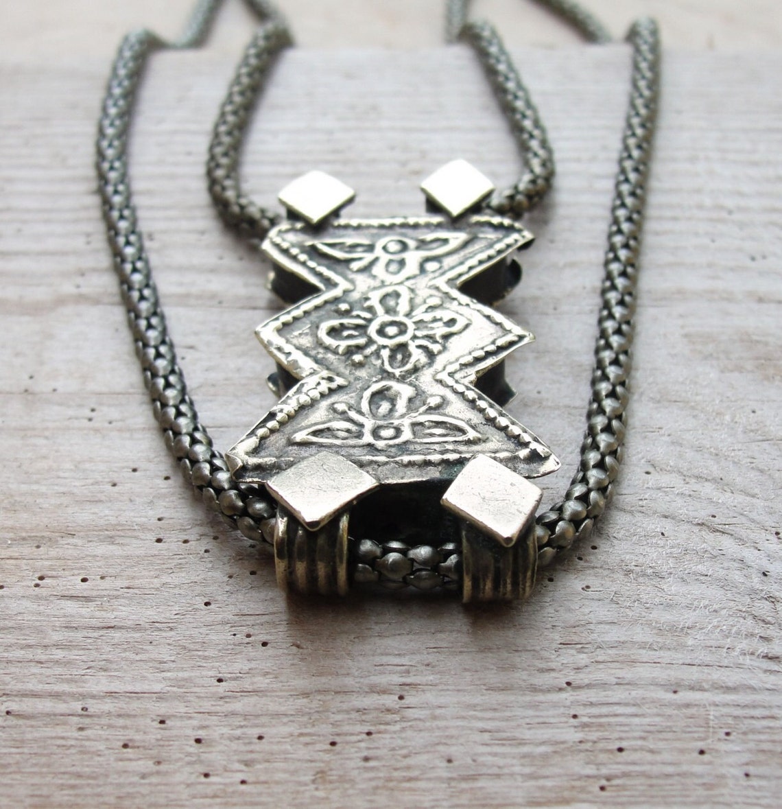 Modern Tribe Necklace - Tribal Ethnic Vintage Upcycled Statement Piece ...