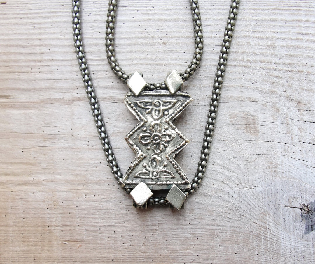 Modern Tribe Necklace Tribal Ethnic Vintage Upcycled - Etsy