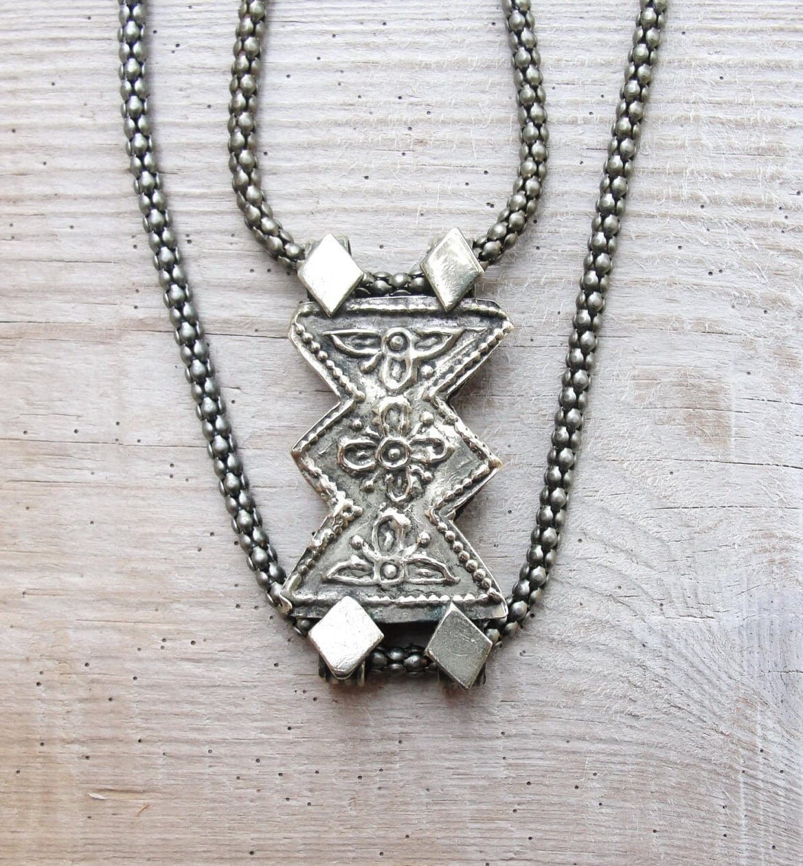 Modern Tribe Necklace - Tribal Ethnic Vintage Upcycled Statement Piece ...
