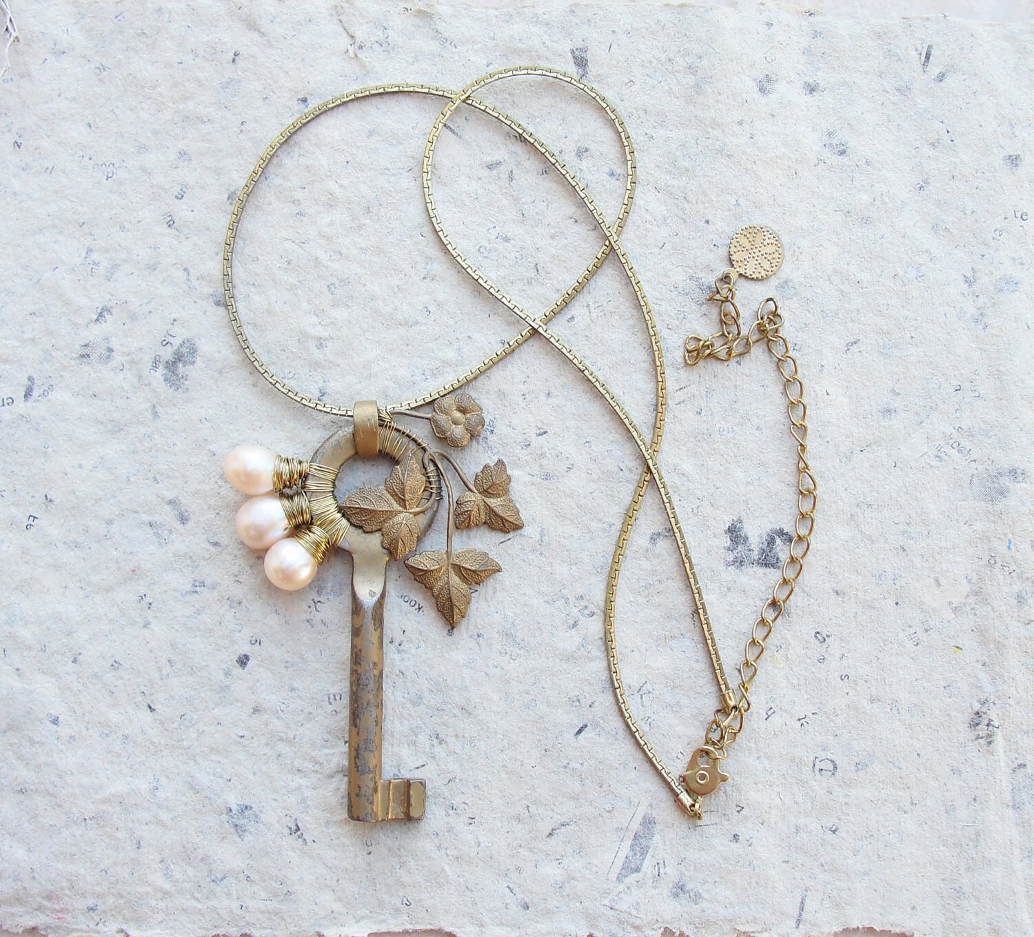 Pearl Key Steampunk Necklace With Wonderful Vintage Finds and ...