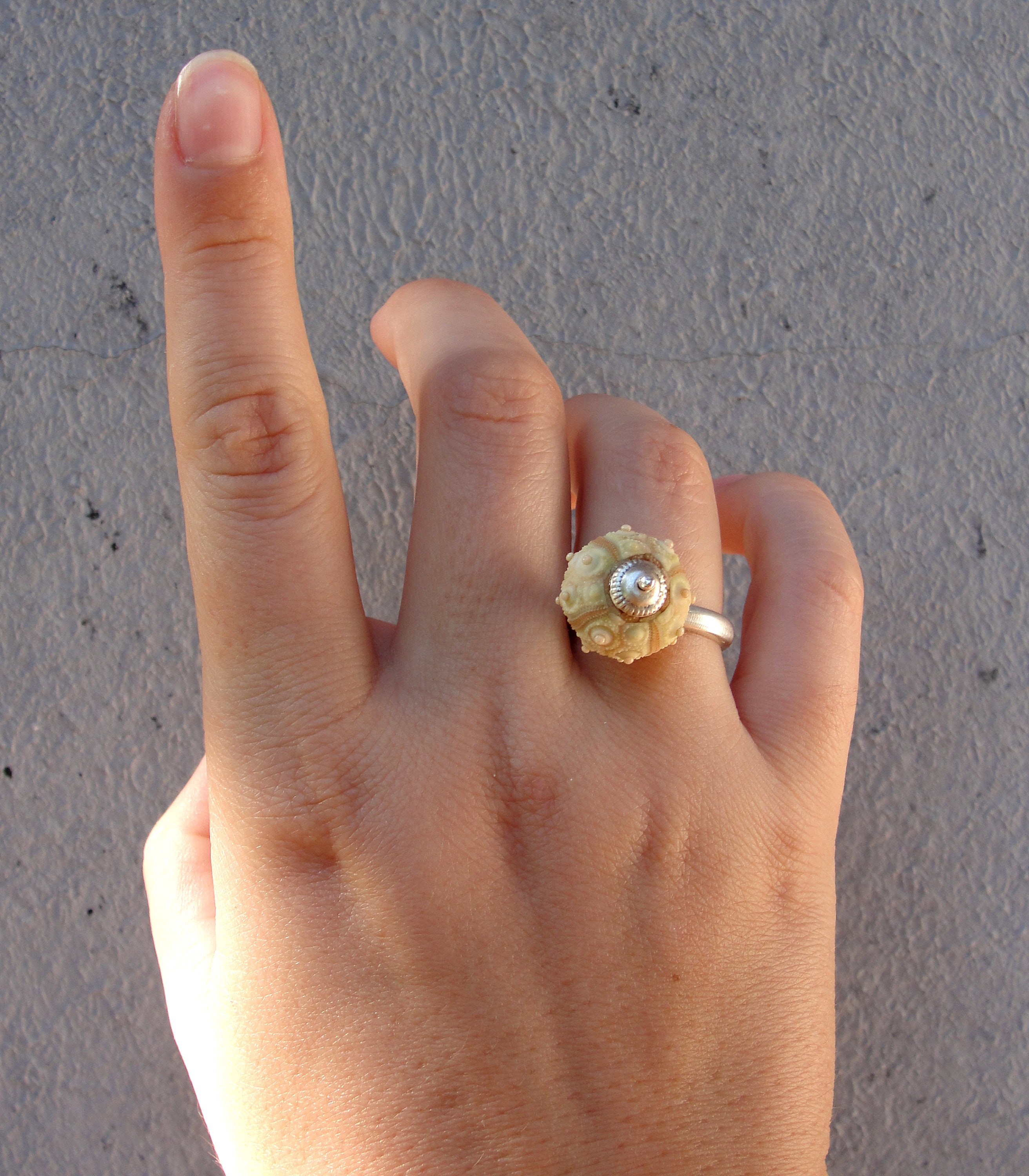 Sea Urchin Ring Sterling Silver Sputnik Asymmetrical Ring - Etsy