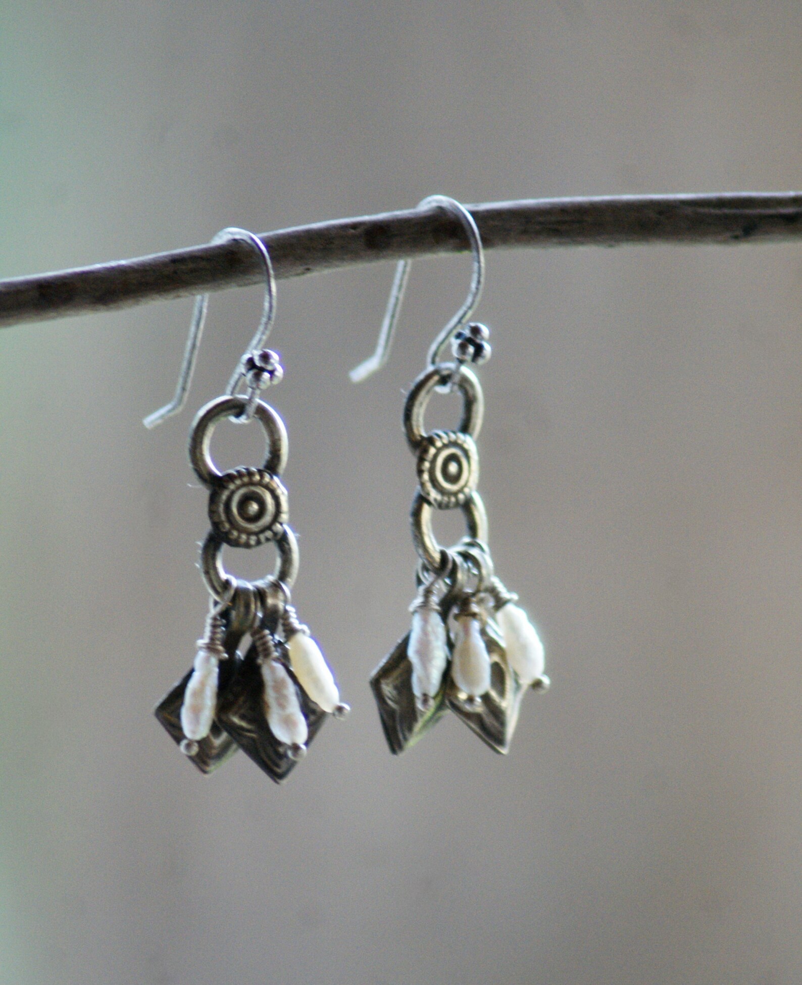 Kuchi and Pearl Earrings Tribal Infusion Vintage Kuchi - Etsy