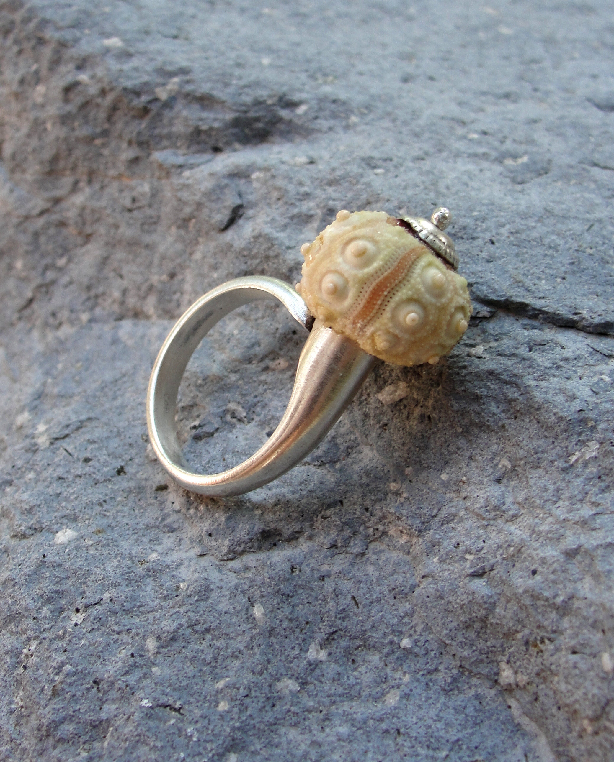 Sea Urchin Ring Sterling Silver Sputnik Asymmetrical Ring - Etsy