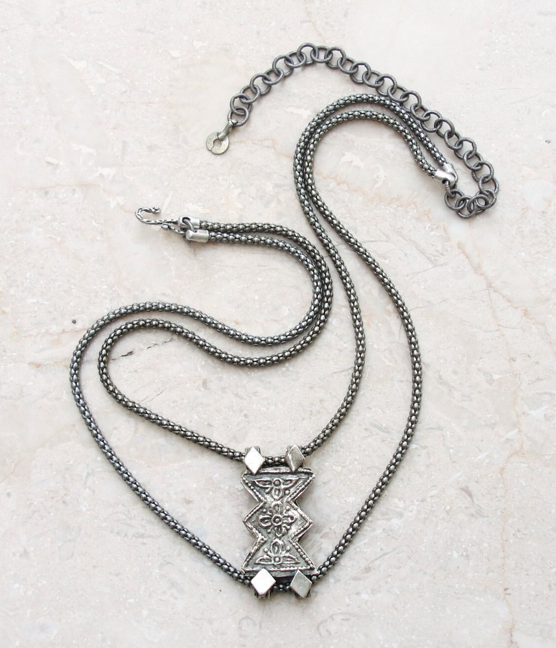 Modern Tribe Necklace - Tribal Ethnic Vintage Upcycled Statement Piece ...