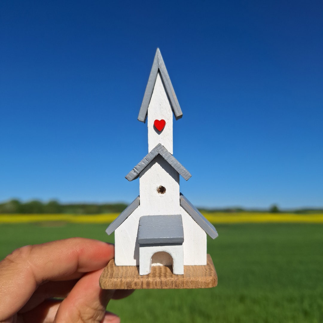 Magnet , Natural Wood Magnet , Handmade Church Magnet , Wooden Gifts ...