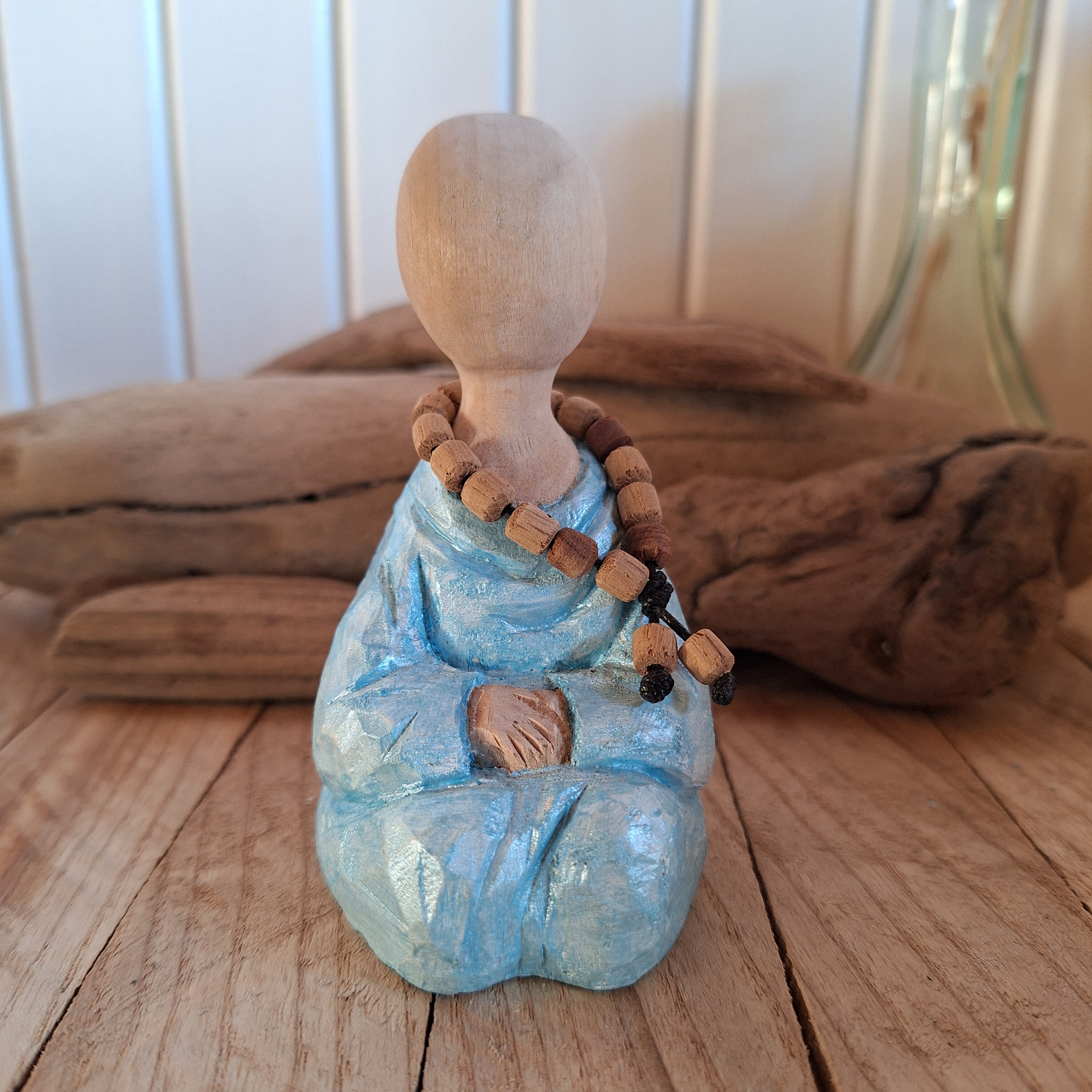 Wood Sculpture Art , Wood Statue Hand Carved Art , Meditation Gifts ...