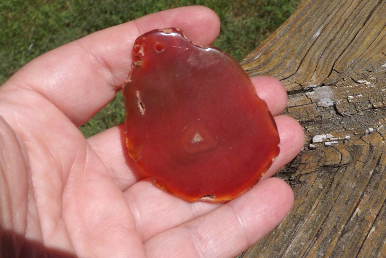 Large Red Agate Slice Pendant protection Strength Harmony - Etsy Australia