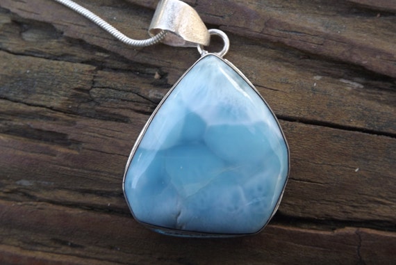 Genuine Dominican Larimar pendant - Dolphin stone - A… - Gem