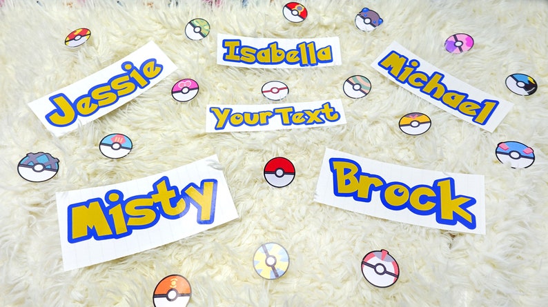 Pokémon Name Decal Layered Vinyl Custom Sticker Decal-personalized Name ...