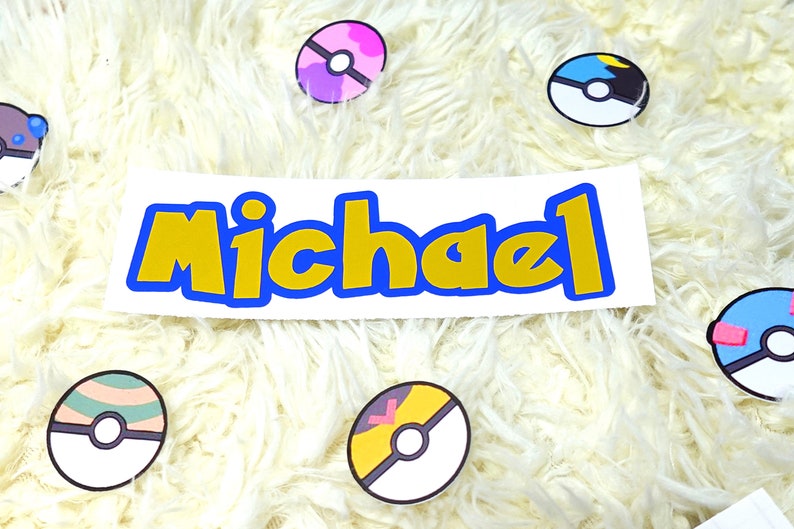 Pokémon Name Decal Layered Vinyl Custom Sticker Decal-personalized Name ...