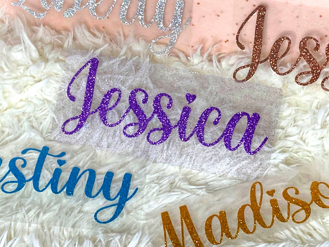 Glitter Names Iron on - Personalized Iron on Decal - Custom Heat ...
