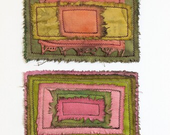 Hand Painted, Machine Appliquéd, Fabric Collage Patch - Etsy