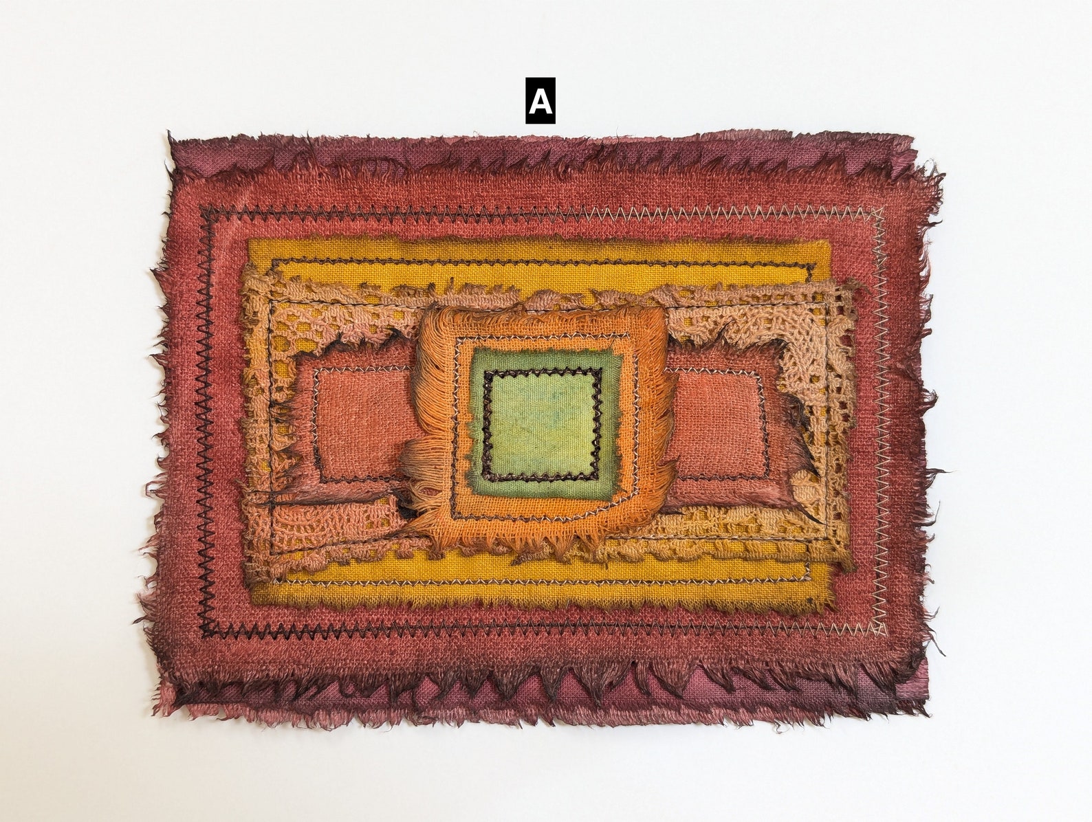 Hand Painted, Machine Appliquéd, Fabric Collage Patch - Etsy