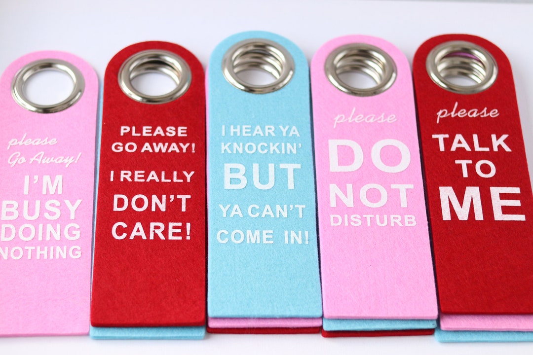 Do Not Disturb Hanging Sign Felt Room Door Hanger - Etsy Do Not Disturb Hanging Sign Felt Room Door Hanger - Etsy