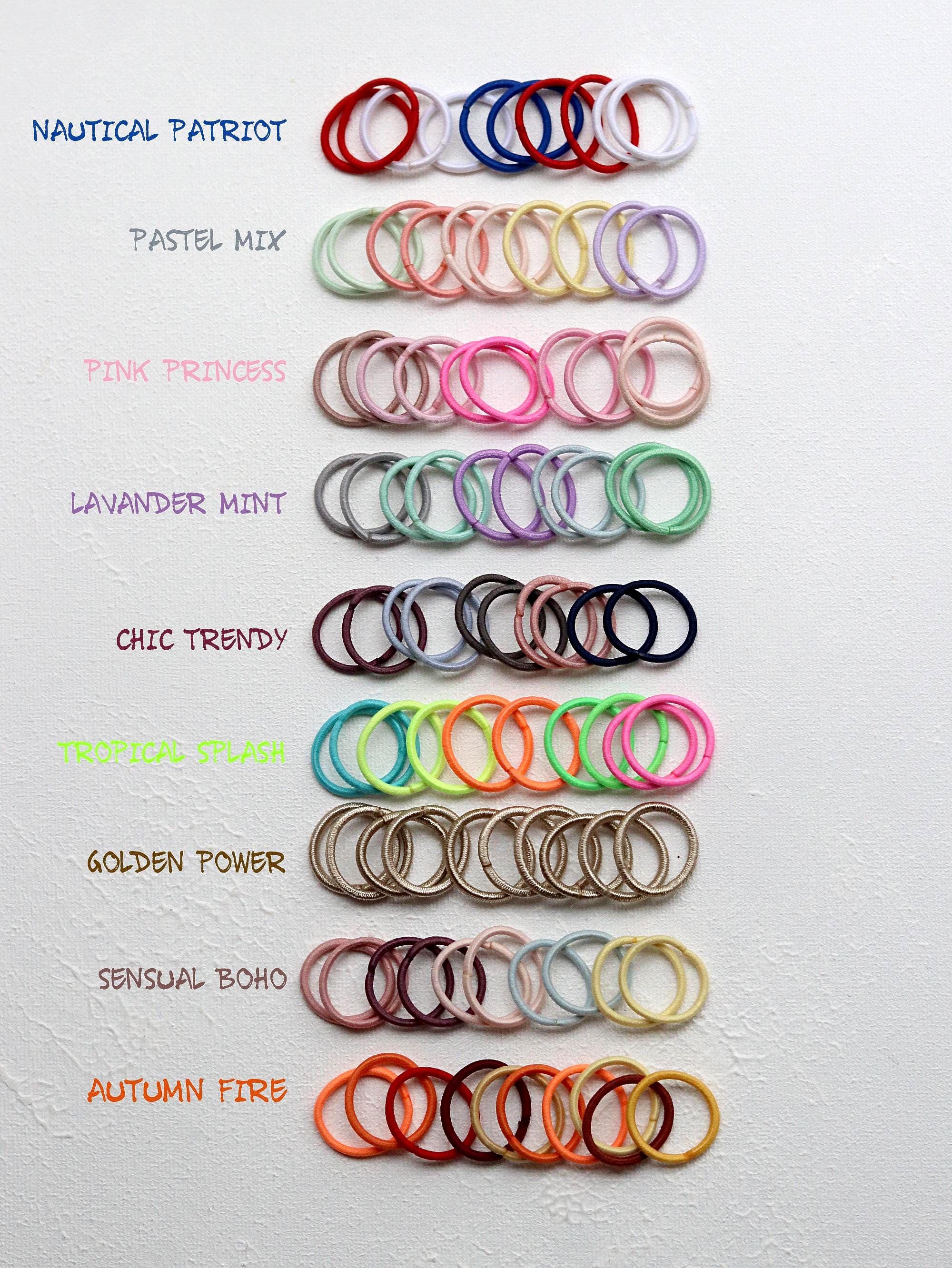 20 Pcs Mini Hair Ties Tiny Elastic Bobbles, Small Hair Bands 2cm/ 0 ...