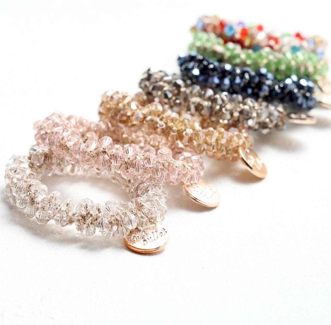Beaded Hair Ties Pearl Scrunchies Bridal Ponytail Holder - Etsy