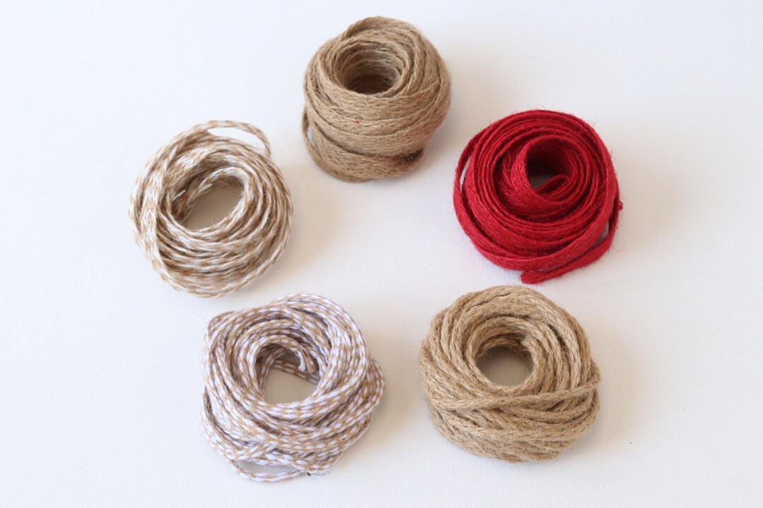 Rustic Jute Rope Natural Burlap String, Hessian Ribbon - 5 Yards - Etsy