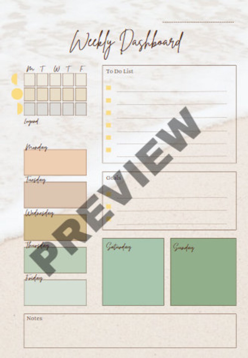 Planner Template A Boho Chic Printable or PDF Goodnotes Meal Plan ...