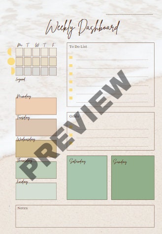 Planner Template A Boho Chic Printable or PDF Goodnotes Meal Plan ...