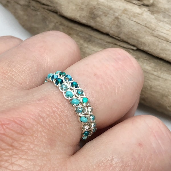 Silver Braided Ring - Etsy