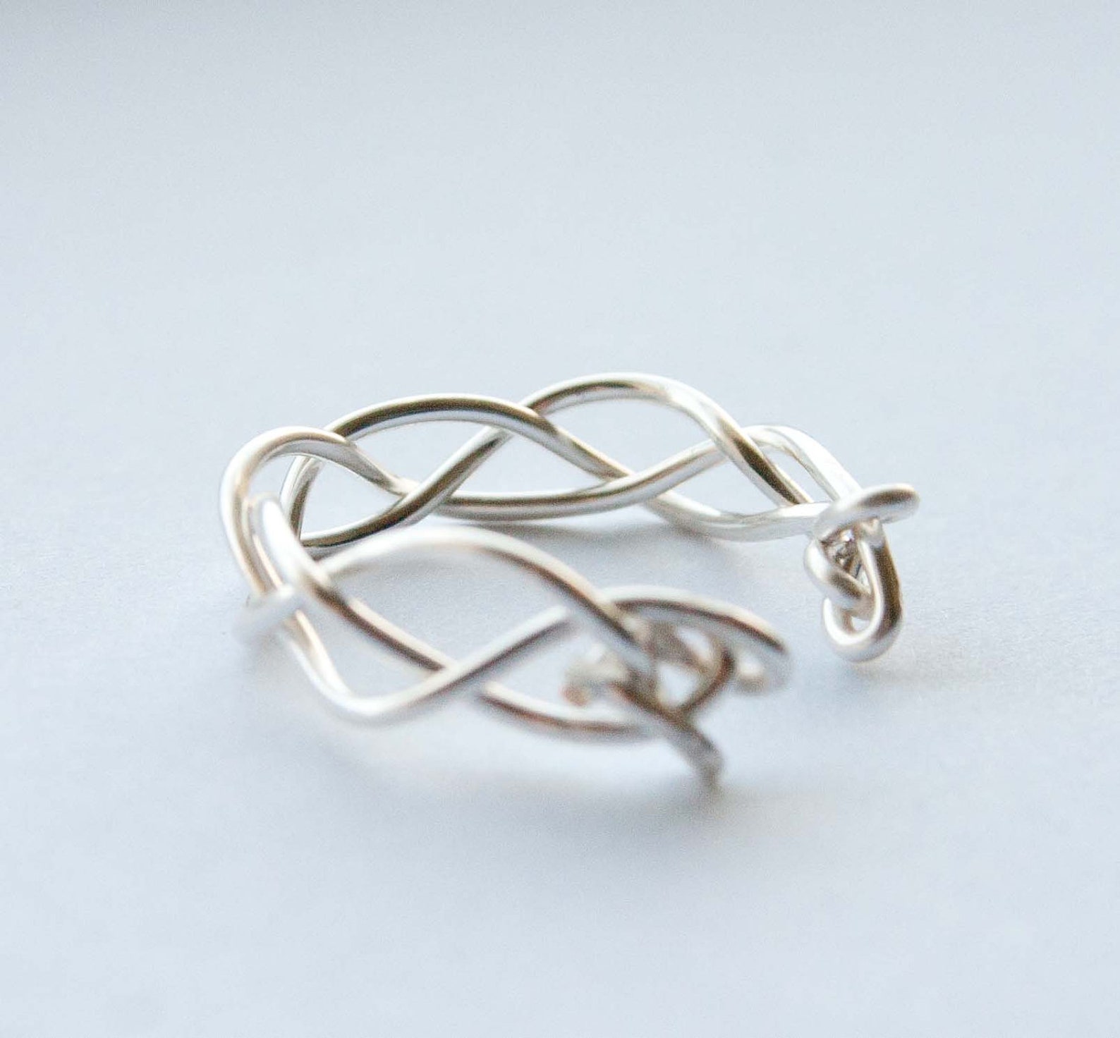 Adjustable Silver Braided Ring Gifts Under 20 Bridal Gifts - Etsy