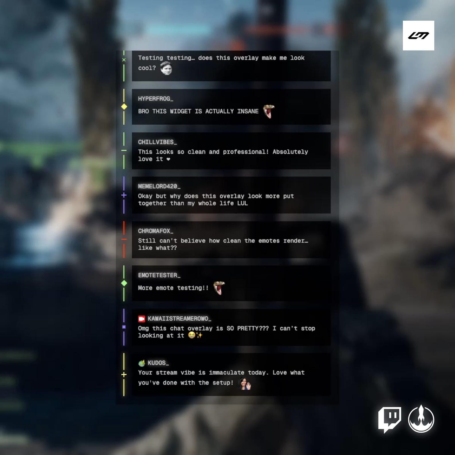 Tech Warfare Chat Widget – Tactical Stream Elements Customizable ...