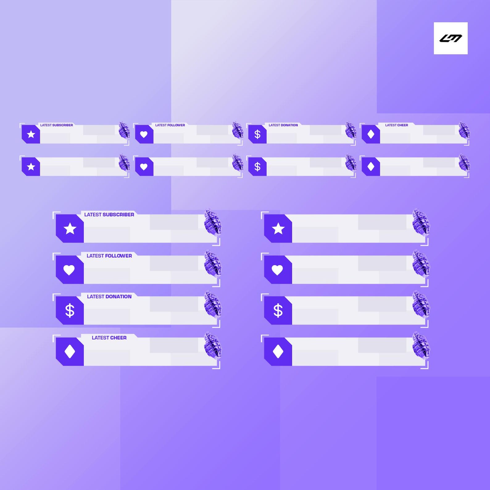 Obsidian Stream Overlay Bundle – Futuristic Purple Tactical Animated ...