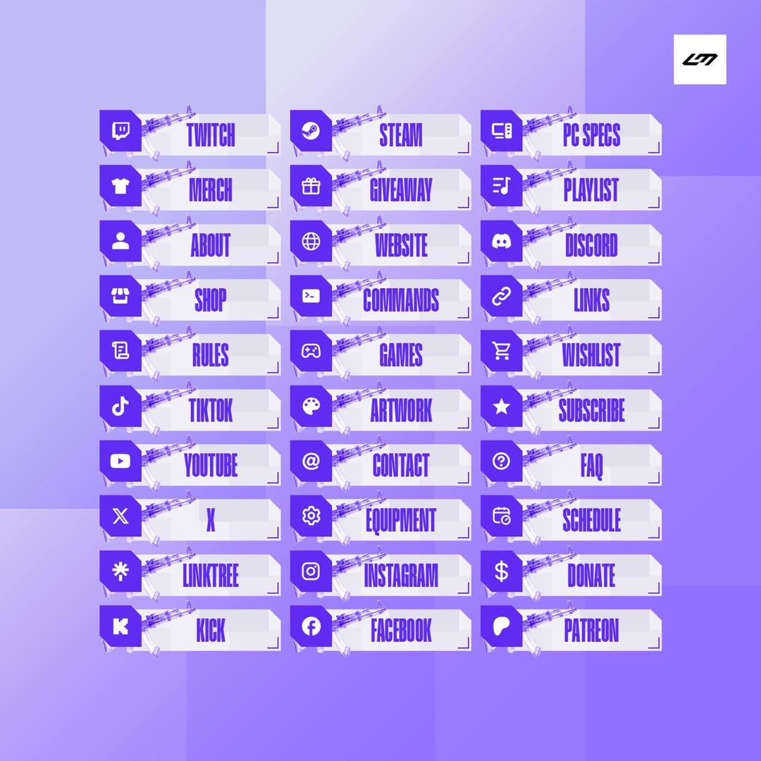 Obsidian Purple Stream Panels Pack – Futuristic Tactical Panels for ...