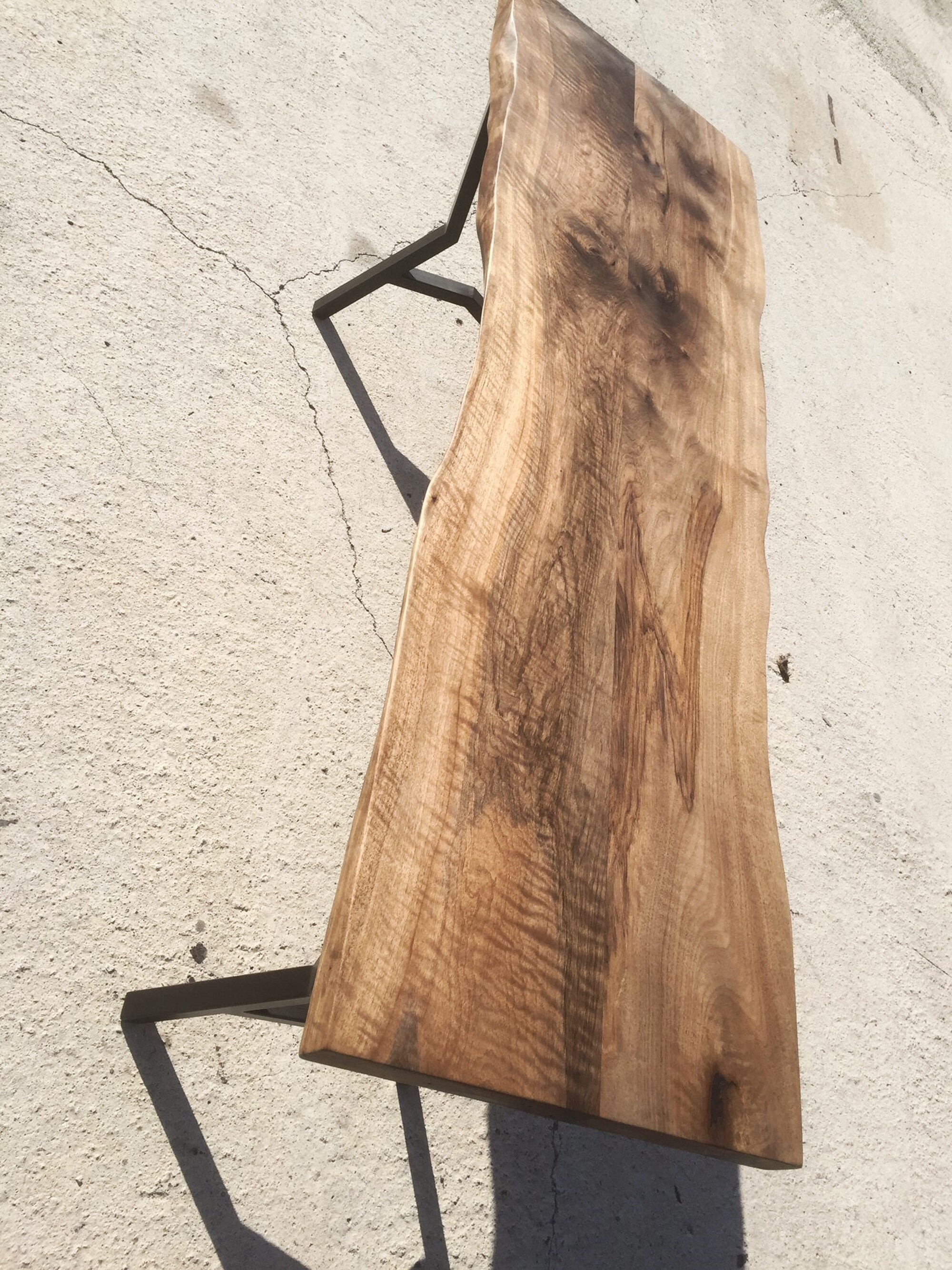 Live Edge Table, Modern Dining Table, Solid Walnut Wood Table, Large ...