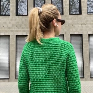 Green Knitting Cardigan Pattern for Beginner With Tutorial - Etsy