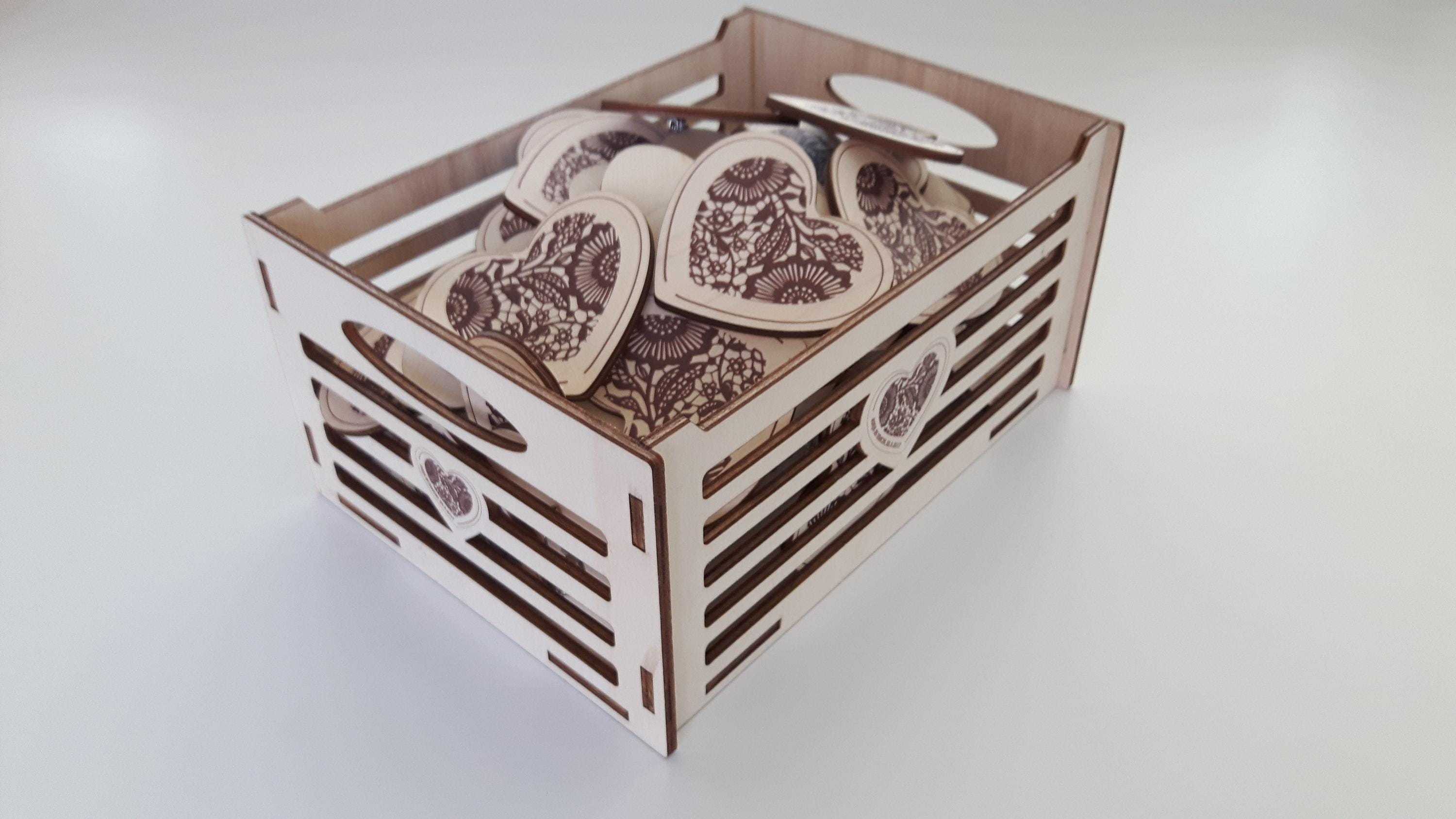 Decorative Gift Box Laser Cut Files, Wooden Crates Box, Vector Files ...