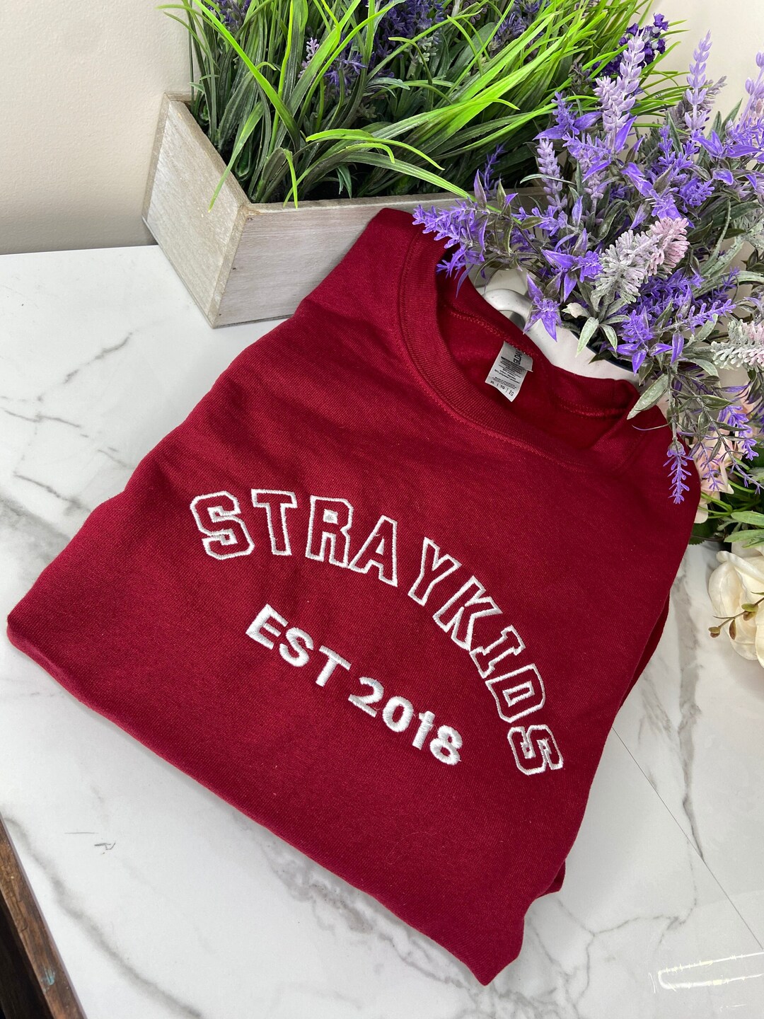 Stray Kids EST 2018 Embroidered Sweatshirt - Etsy