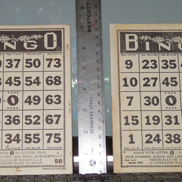 Vintage Bingo Cards - Etsy
