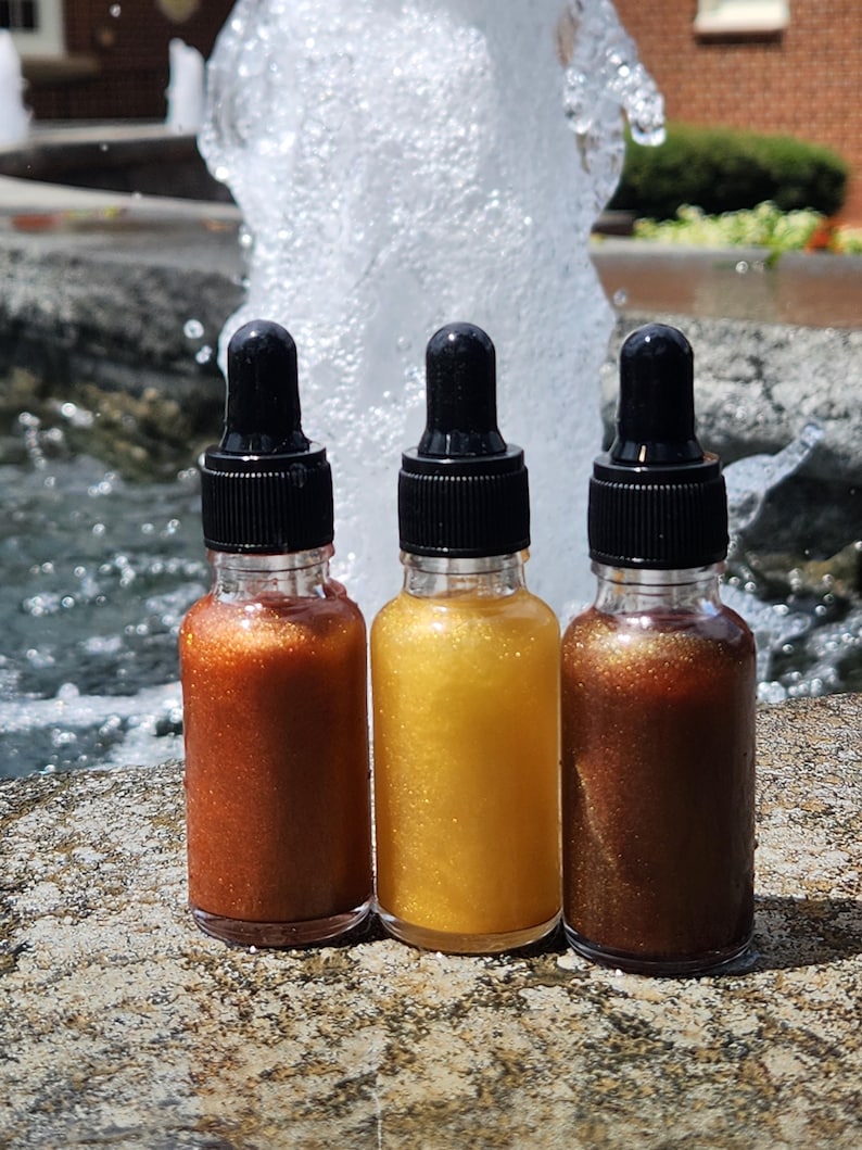 Organic Body Shimmer Oil: Handmade Luxurious Glow-up Gift Set Goddess ...